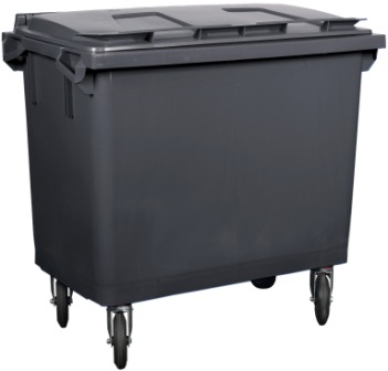 660 liter plastcontainer med hjul