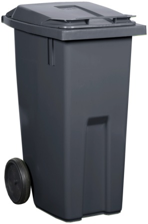 190 liter plastcontainer med hjul